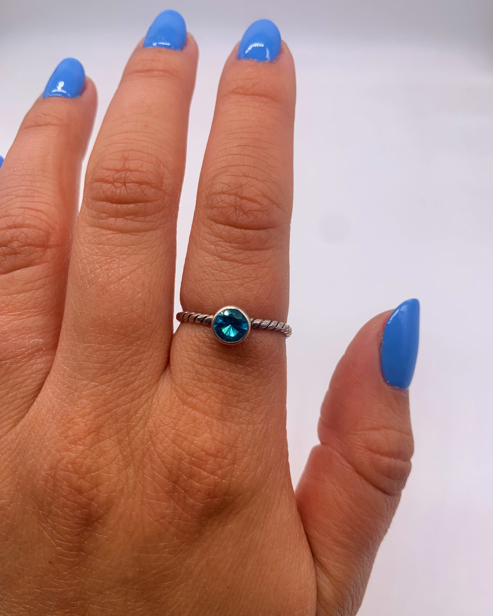 SKY BLUE CZ RING – Lexicon Jewelry